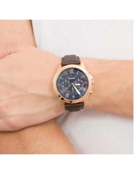 Ceas de mana barbati Fossil Auriu Grant FS5068